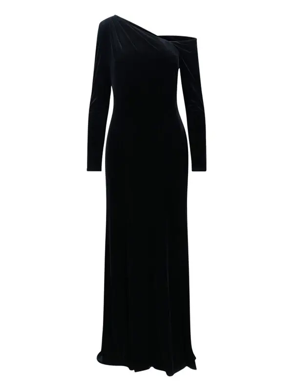 Ralph Lauren Velvet One-shoulder Gown