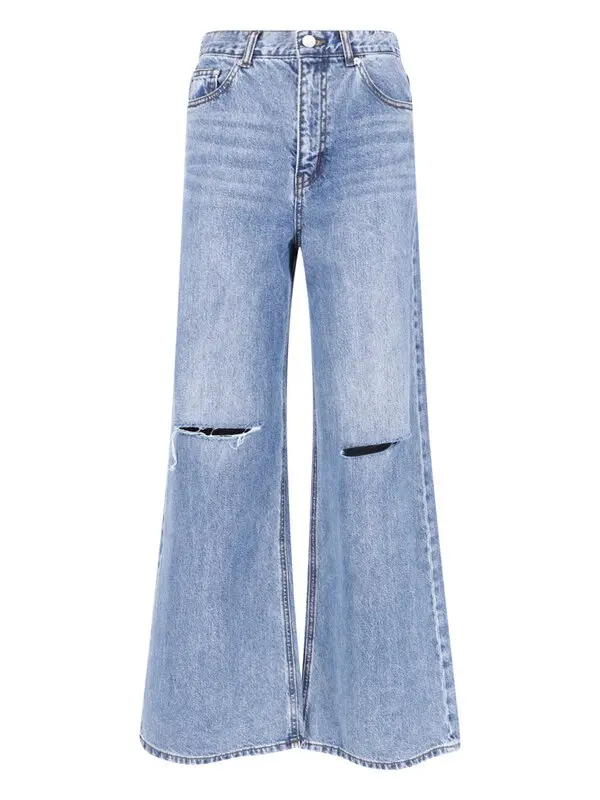 DUNST Distressed Wide-leg Jeans