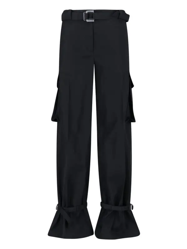 Attico Tailored Satin Finish Trousers - Black