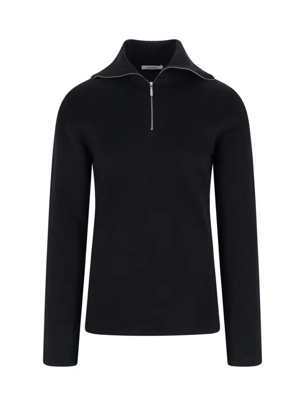 ENTIRE STUDIOS Long Sleeve Half-zip Mock Neck Top