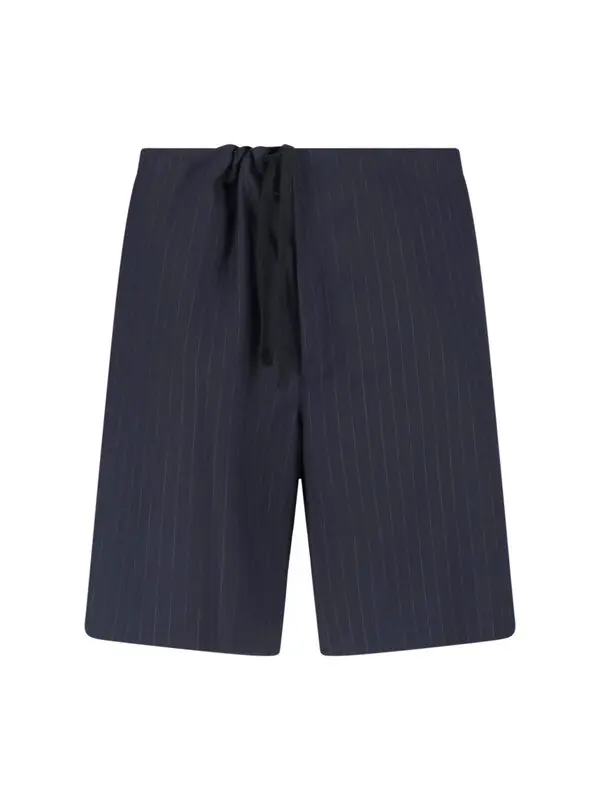 KAPTAIN SUNSHINE Tailored Pinstripe Bermuda Shorts