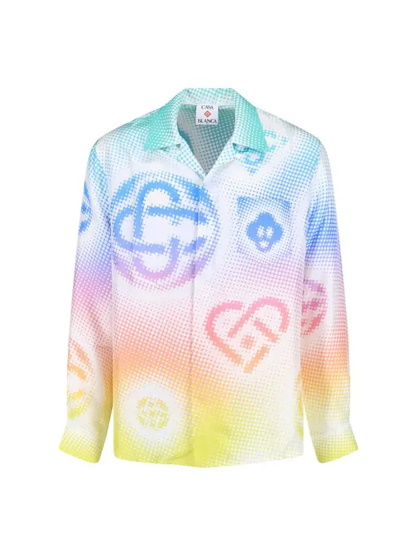 Casablanca Printed Long Sleeve Button-up Shirt - Multicolour