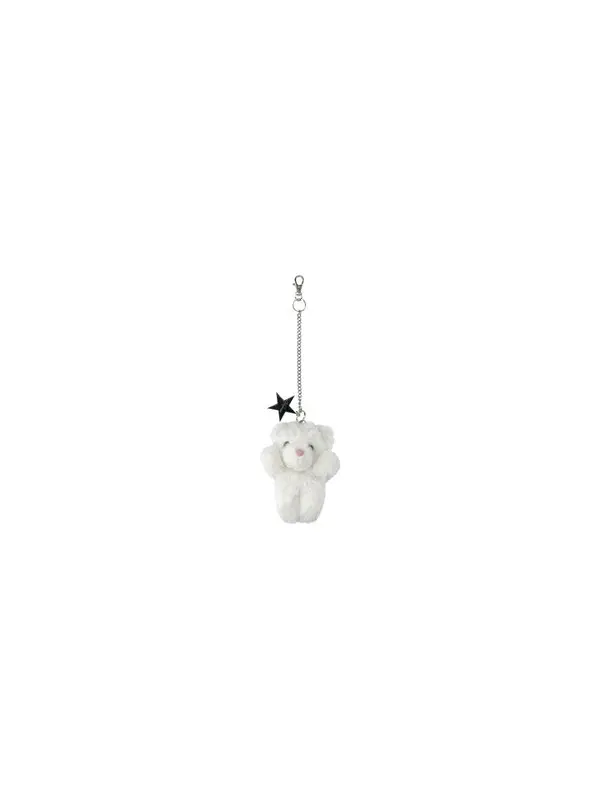 Vaquera Inspired" Teddy Bear Charm With Star Accent - Cream
