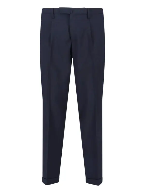 BRIGLIA 1949 Tailored Wool-blend Trousers - Blue