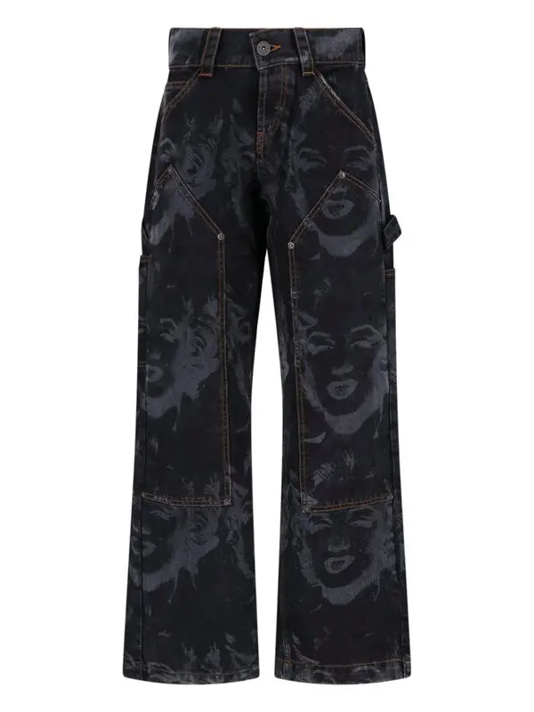 Vaquera Wide-leg Printed Jeans