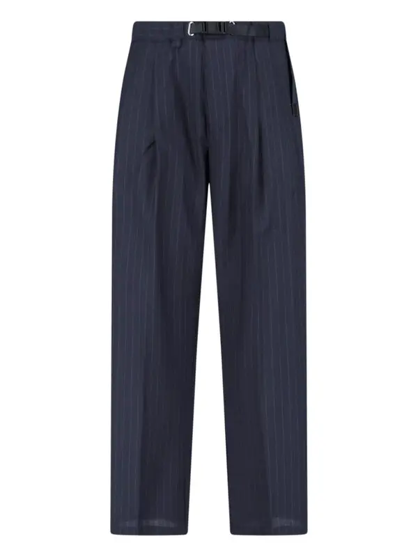 WHITE SAND 100% Virgin Wool Trousers - Black