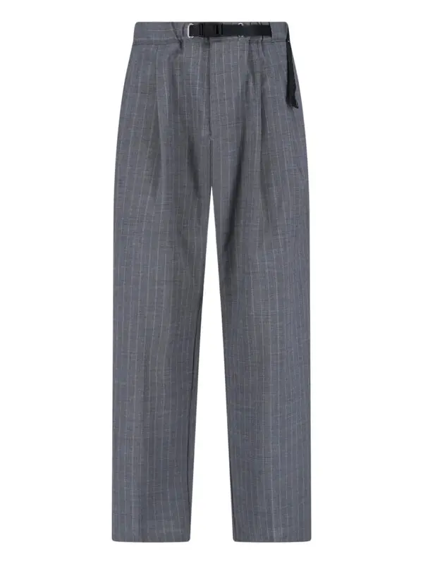 WHITE SAND 100% Virgin Wool Trousers - Grey