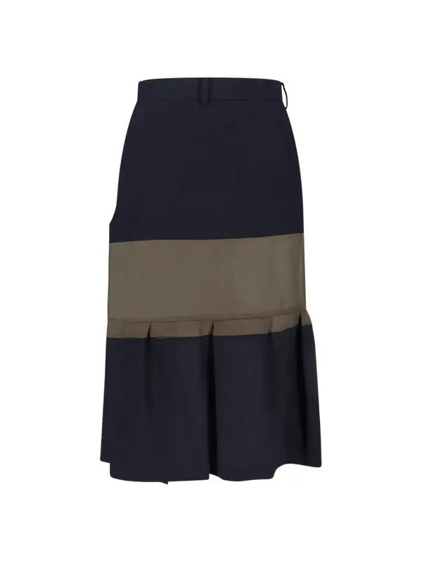 Sacai Paneled Midi Skirt