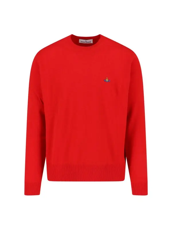 VIVIENNE WESTWOOD Wool-cashmere Crew Neck Sweater - Red
