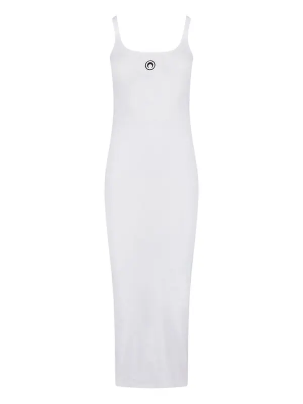MARINE SERRE Cotton-blend Jersey Dress - White