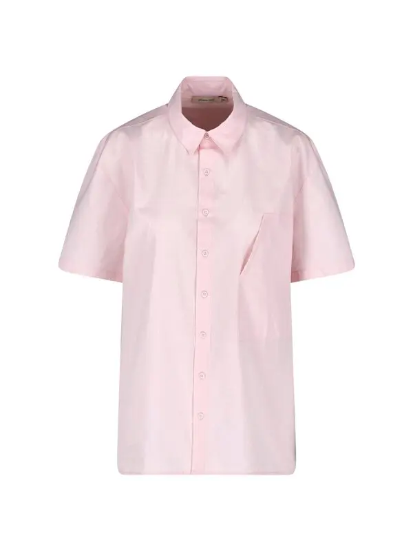 Paloma Wool Organic Cotton Short Sleeve Shirt - Pink