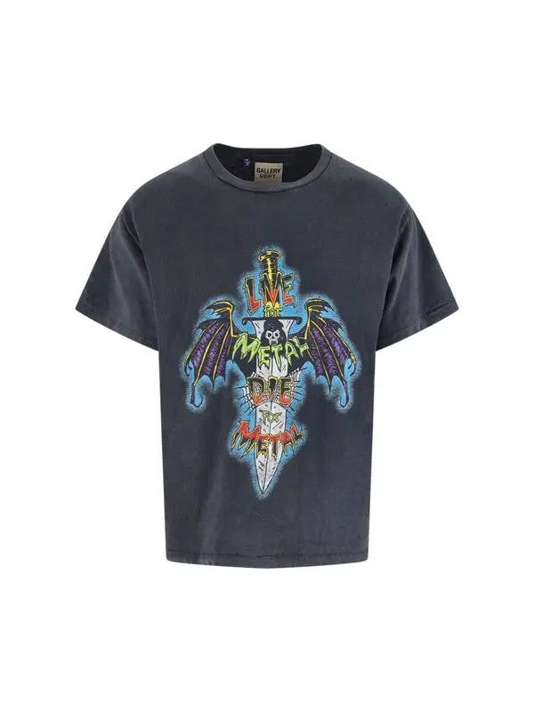 GALLERY DEPT. Vintage Cotton Graphic T-shirt For - Blue
