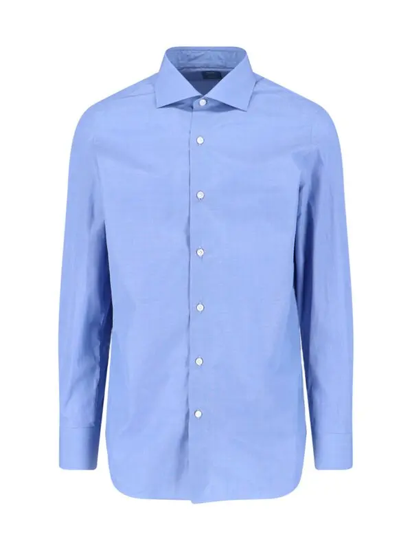 FINAMORE 1925 100% Cotton Woven Shirt For