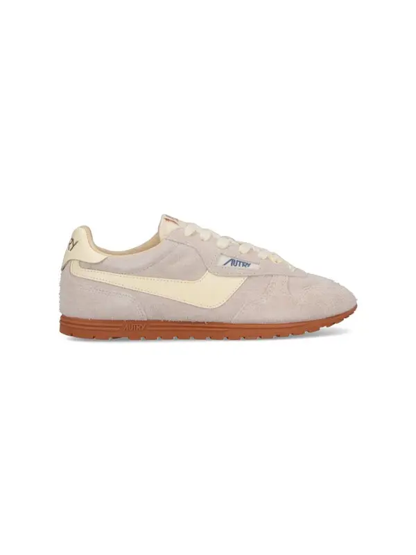 AUTRY Suede Low-top Sneakers - Beige