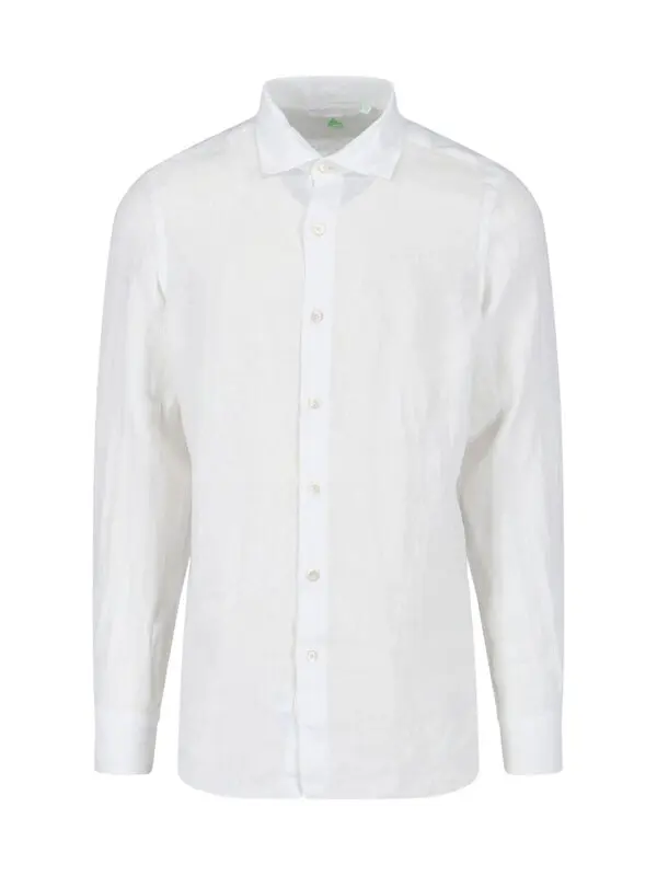 FINAMORE 1925 Linen Button-up Shirt - White