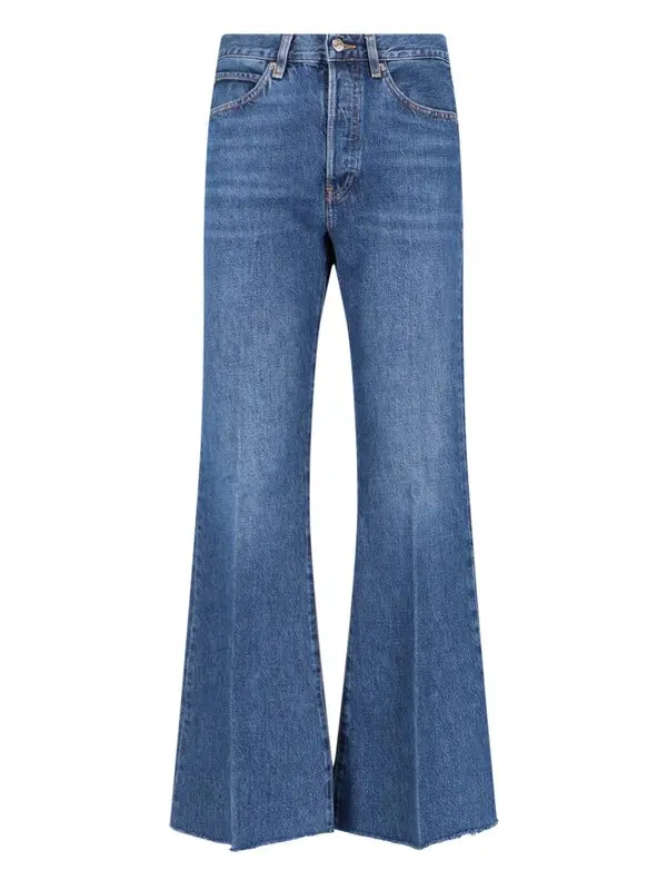 FRAME High Rise Flare Jeans - Blue