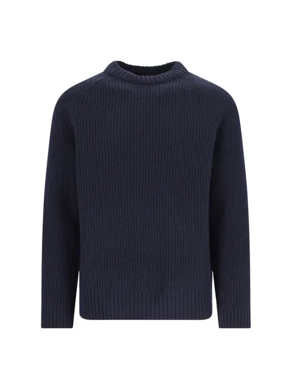 Closed 100% Wool Ribbed Knit Pullover - Blue