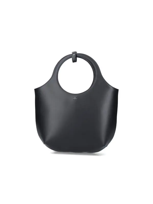 COURREGES Structured Tote Bag With Hoop Handle