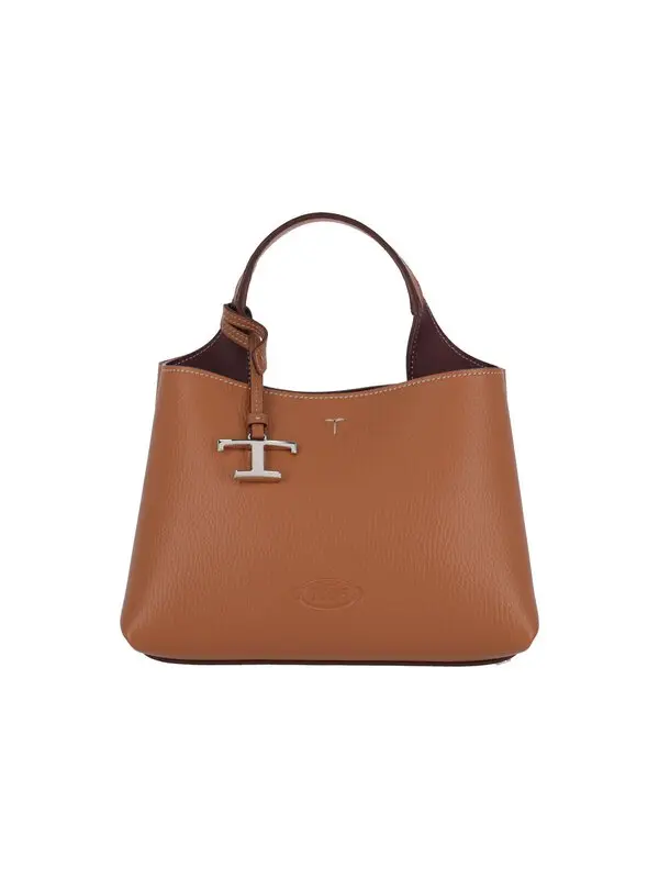TOD`S 100% Calfskin Leather Shoulder Bag