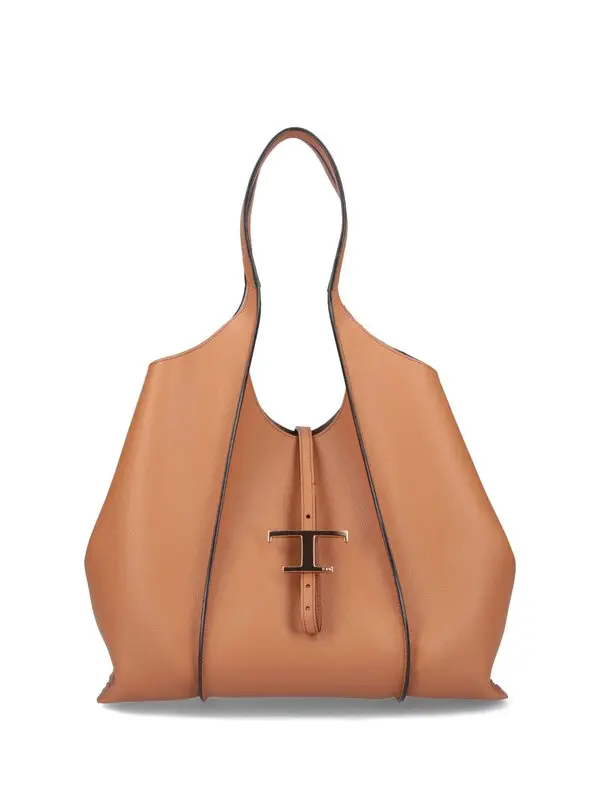 TOD`S T Timeless Shopping Bag In Leather Medium