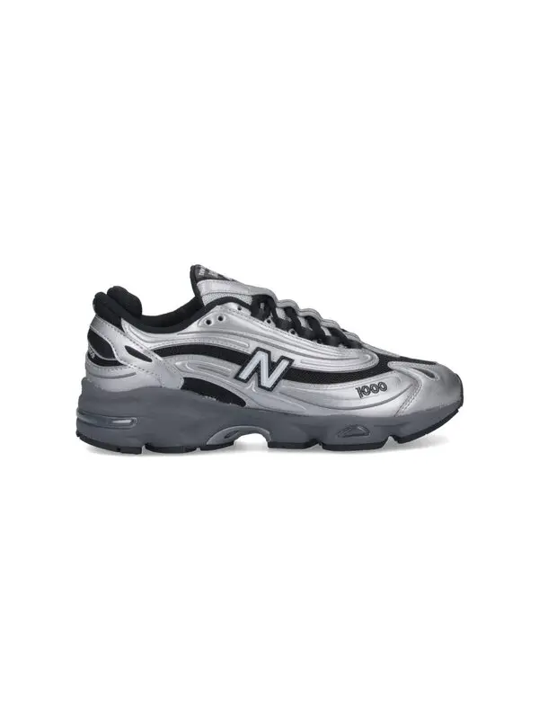 NEW BALANCE 1000 Low-top Sneakers In Nubuck And Mesh - Silver