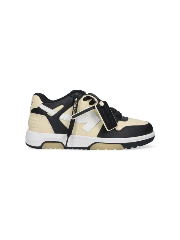 Off-White Shoelaces" Glow-in-the-dark Suede Sneakers - Yellow