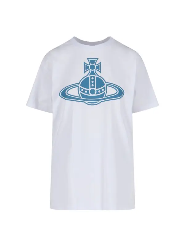 VIVIENNE WESTWOOD Orb Graphic Cotton T-shirt - White