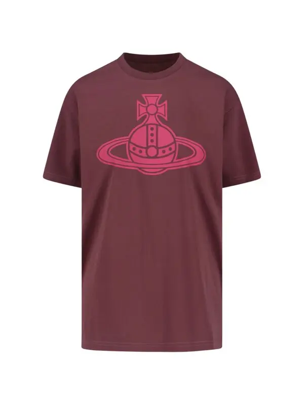 VIVIENNE WESTWOOD Orb" Graphic Cotton T-shirt - Red