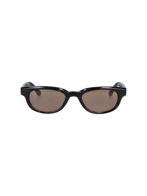Chimi Oval Frame Sunglasses - Brown