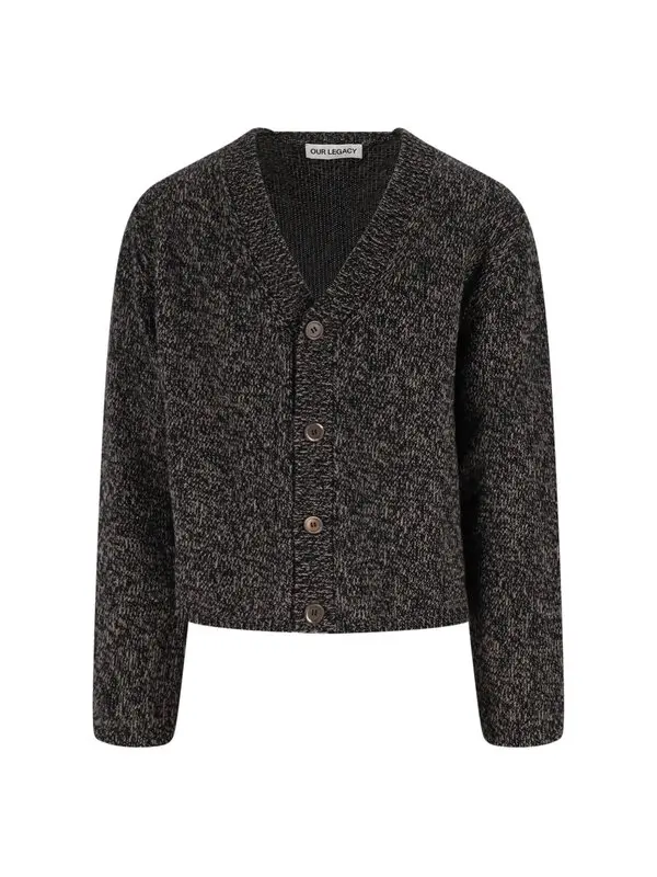 Our Legacy Twist Moulined Wool Sweater With Mother-of-pearl Buttons - Brown