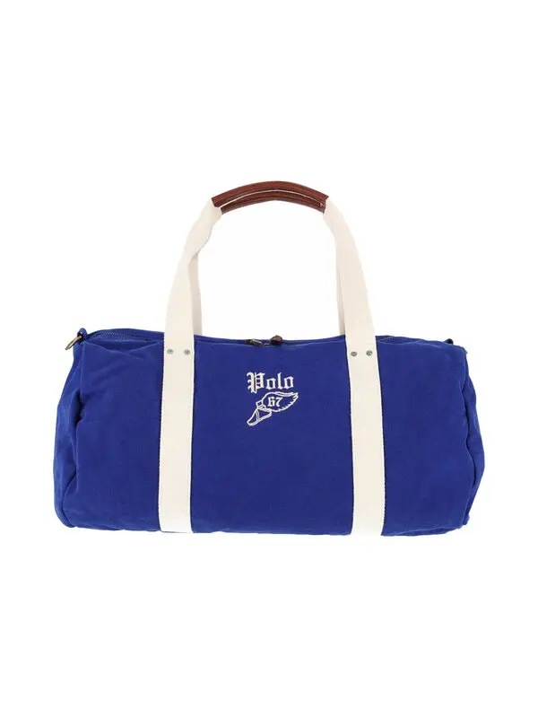 Polo Ralph Lauren Cotton Duffle Bag With Embroidered Logo - Blue