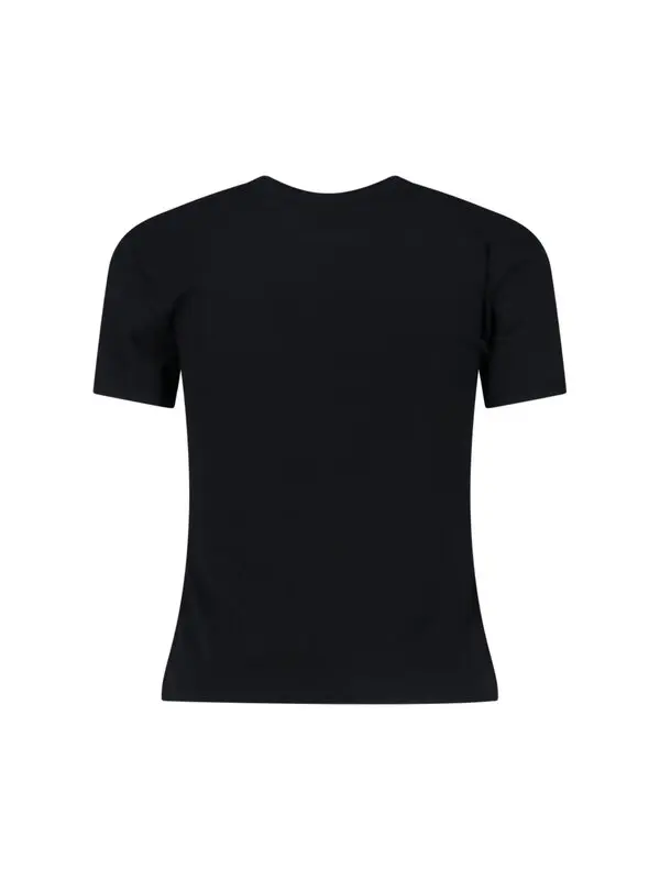 Coperni Fitted Short-sleeve Crewneck T-shirt - Black