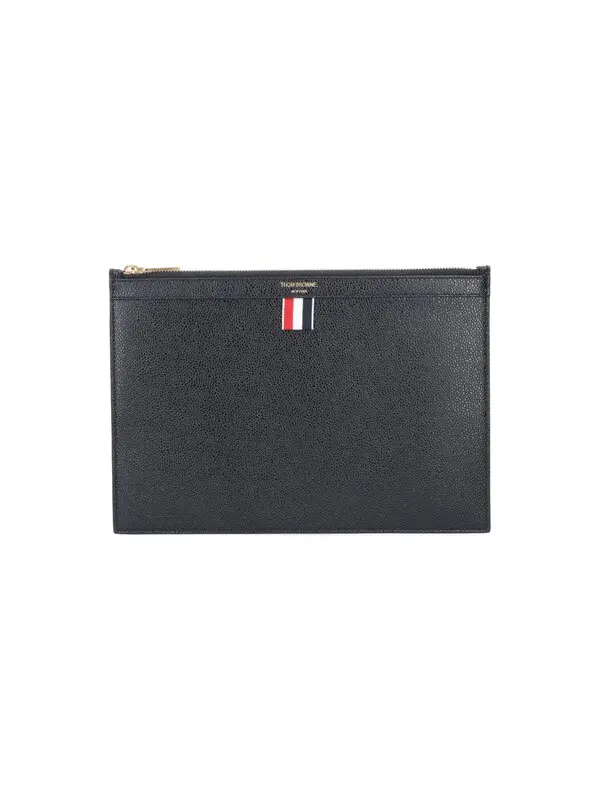 Thom Browne Calf Full Grain Leather Mini Bag - Black