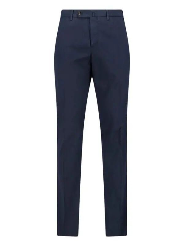 PT TORINO Lyocell-cotton Stretch Trousers - Blue
