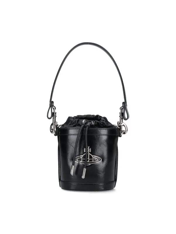 VIVIENNE WESTWOOD Orb Logo Bucket Bag - Black