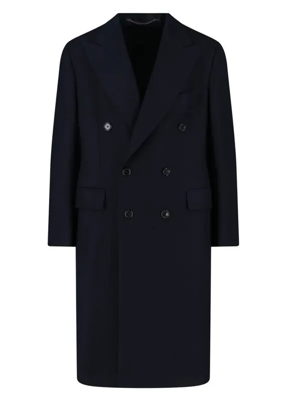 Cesare Attolini Double-breasted Wool-cashmere Jacket - Blue