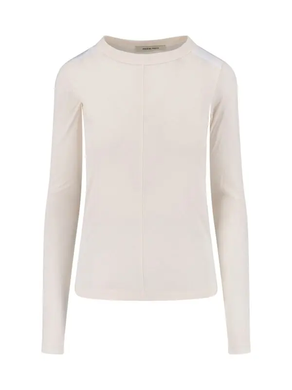 Phoebe Philo Fitted Long-sleeve Crewneck Top