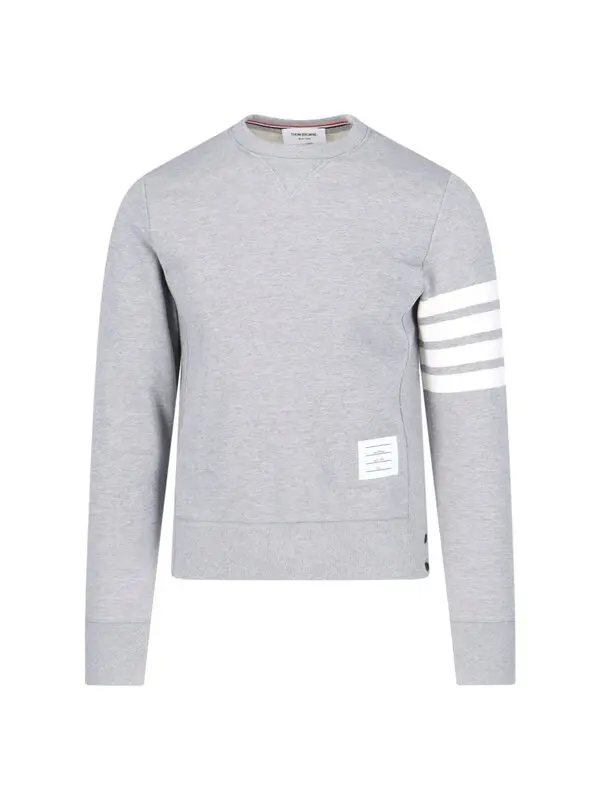 Thom Browne 100% Cotton Crewneck Sweater For