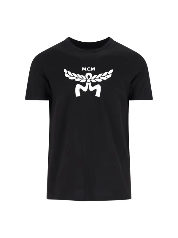 Mcm Organic Cotton Logo T-shirt - Black