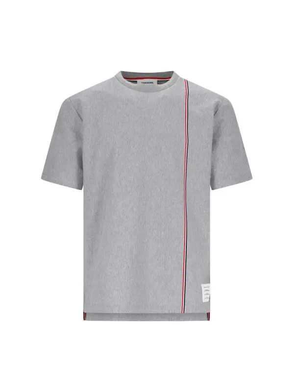 Thom Browne Short-sleeve T-shirt With Stripe Detail