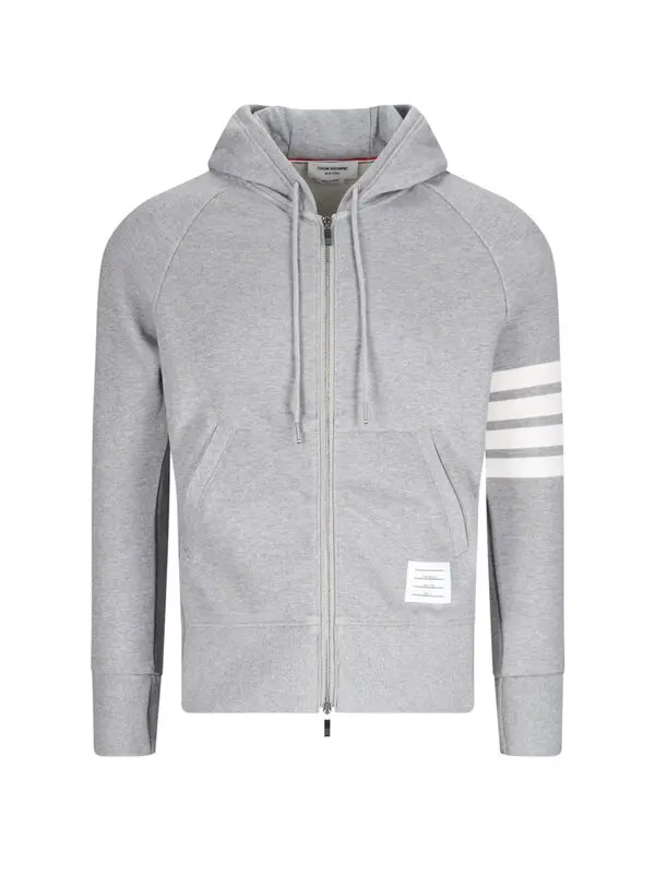 Thom Browne Striped Button-up Cardigan - Grey