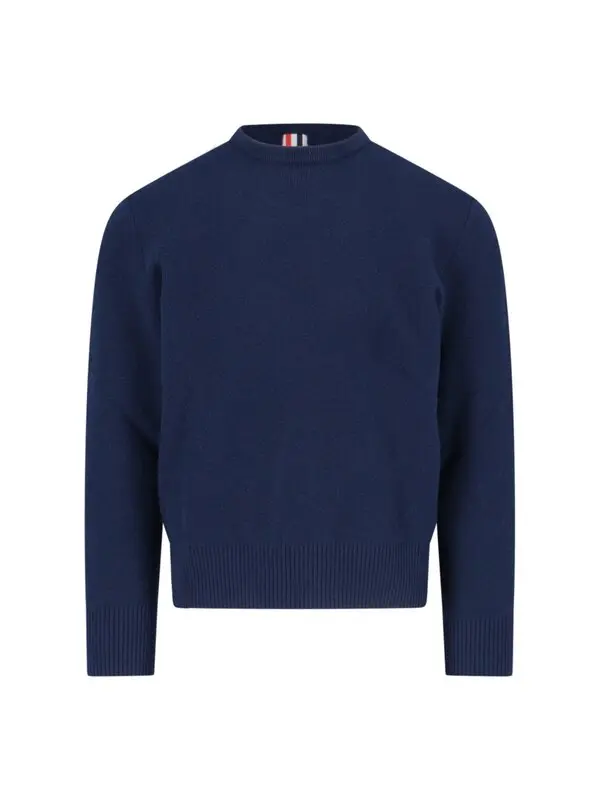 Thom Browne 100% Virgin Wool Crewneck Sweater - Blue
