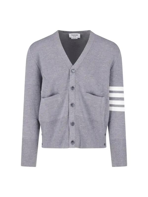Thom Browne 100% Virgin Wool Crewneck Sweater - Grey