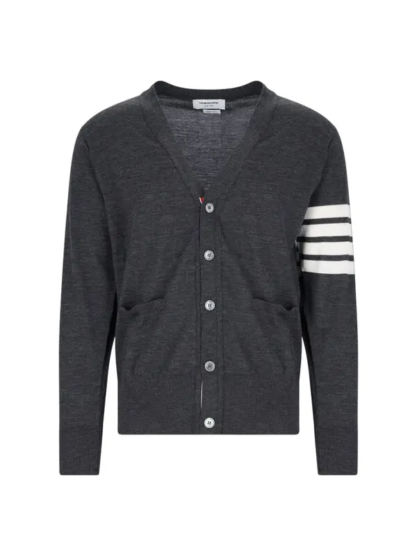 Thom Browne 100% Virgin Wool Crewneck Sweater - Grey