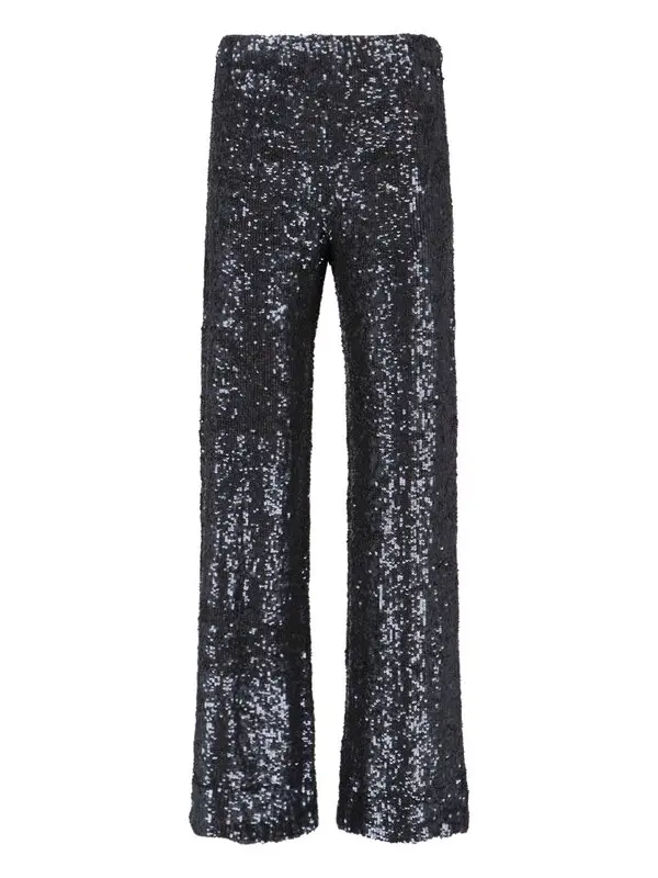 PAROSH Sequin Embellished Straight-leg Pants