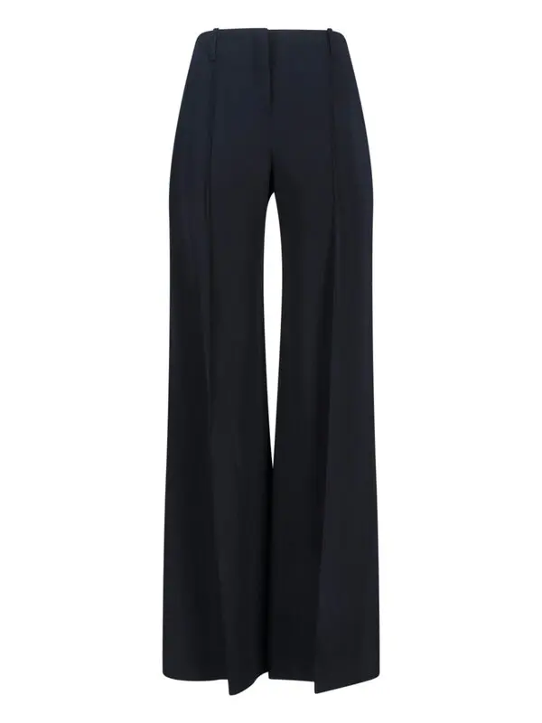 Ermanno Scervino Sleek Wide Leg Viscose-blend Trousers