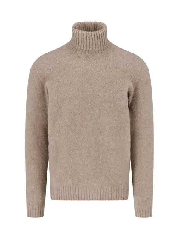 DRUMOHR 100% Lambswool Crewneck Sweater - Beige