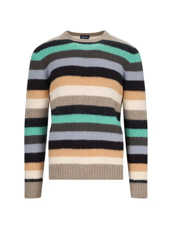 DRUMOHR Multicolor Striped Lambswool Sweater - Multicolour
