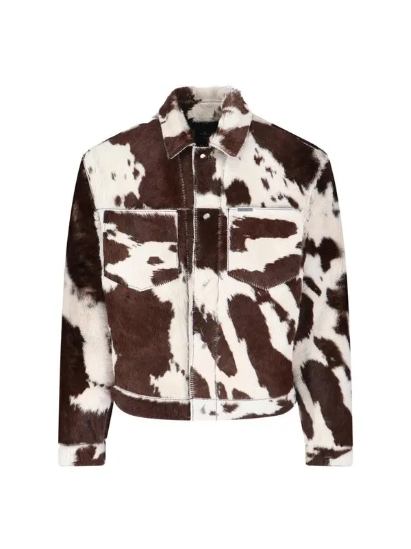 REPRESENT Cow Print Faux Fur Jacket - Multicolour