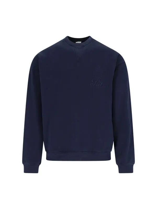FRAME Embroidered Logo Crewneck Sweatshirt